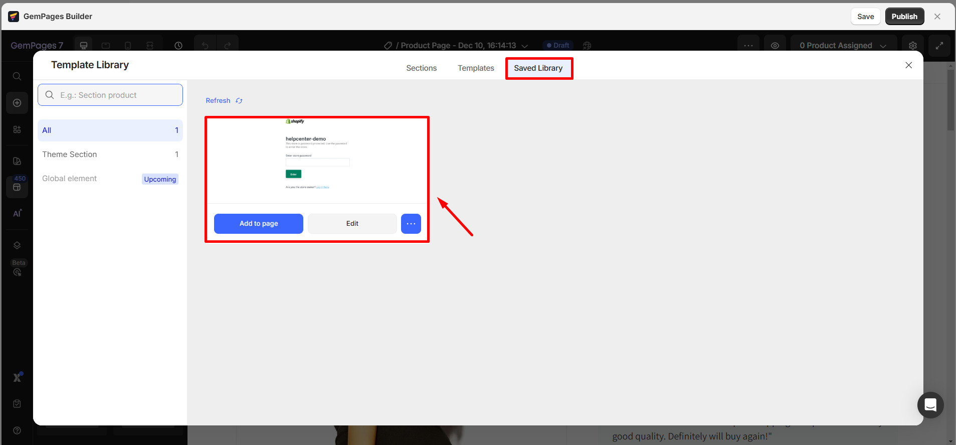 Save A Section To Template Library Help Center