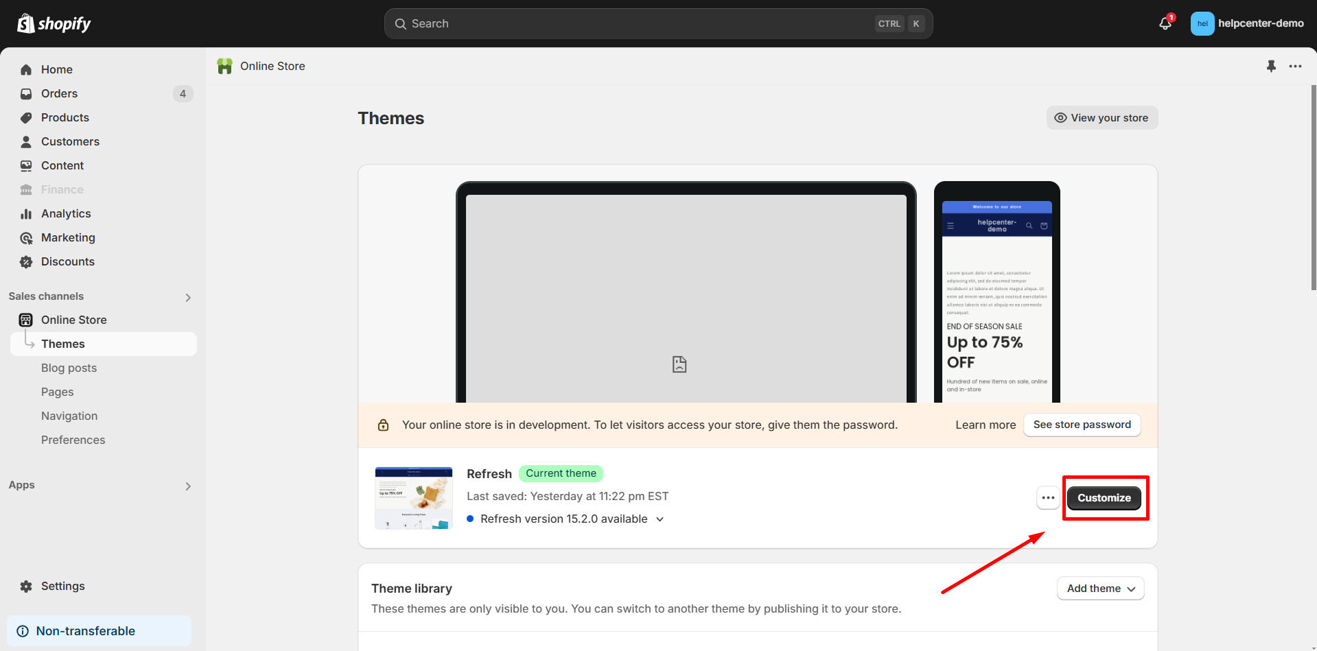 Insert Theme Section into my Shopify Theme - Help Center