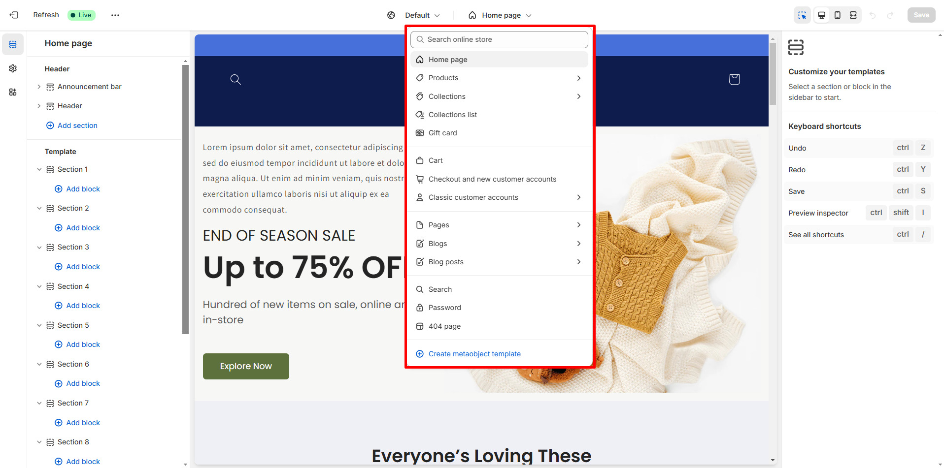 Insert Theme Section into my Shopify Theme - Help Center
