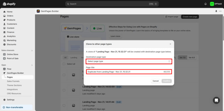 Change Page Type - Help Center