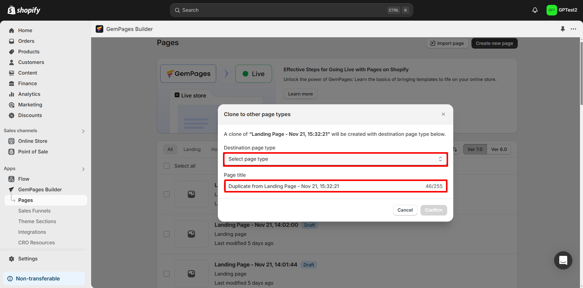 Change Page Type - Help Center