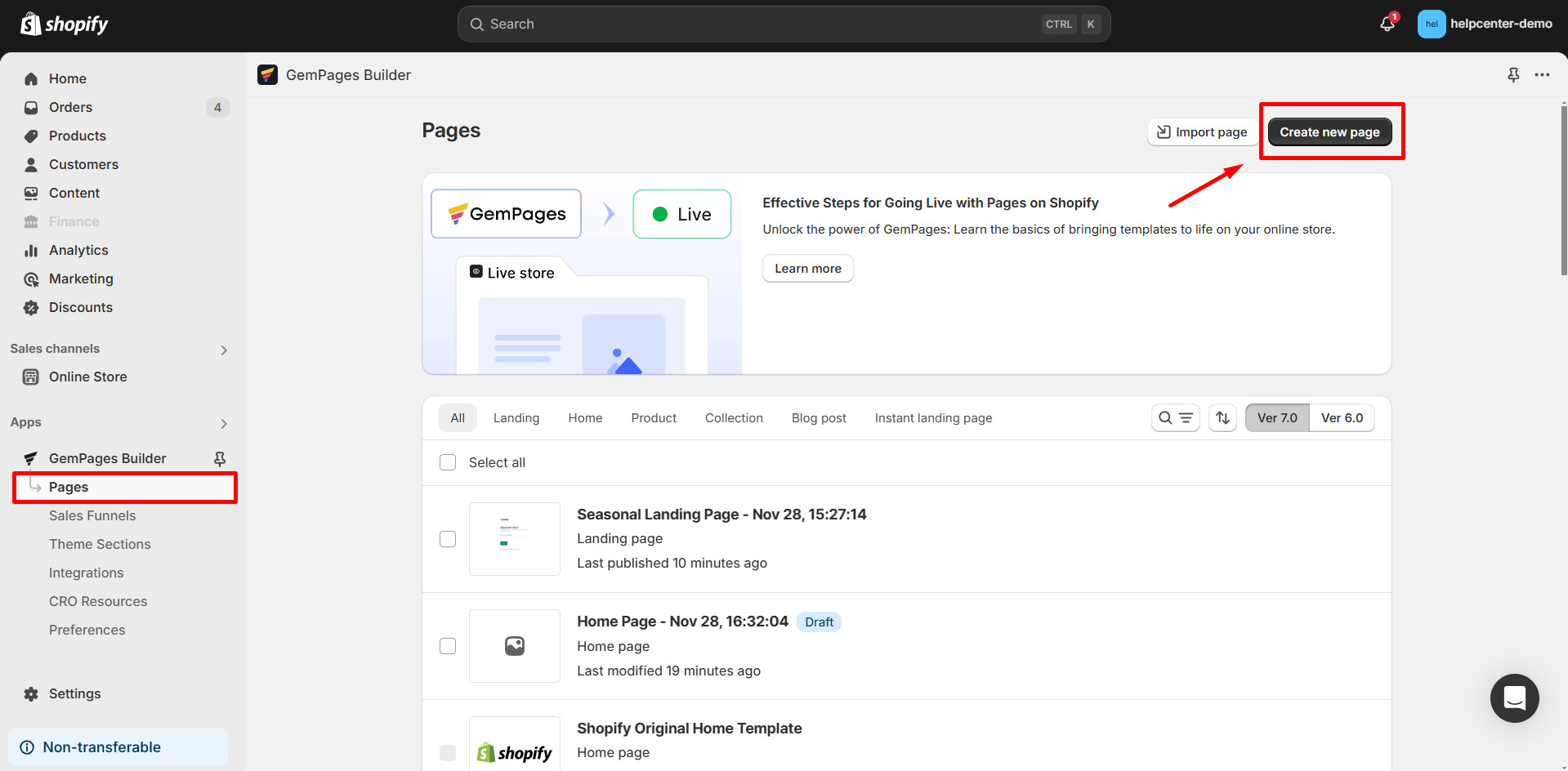Create a New Homepage - Help Center