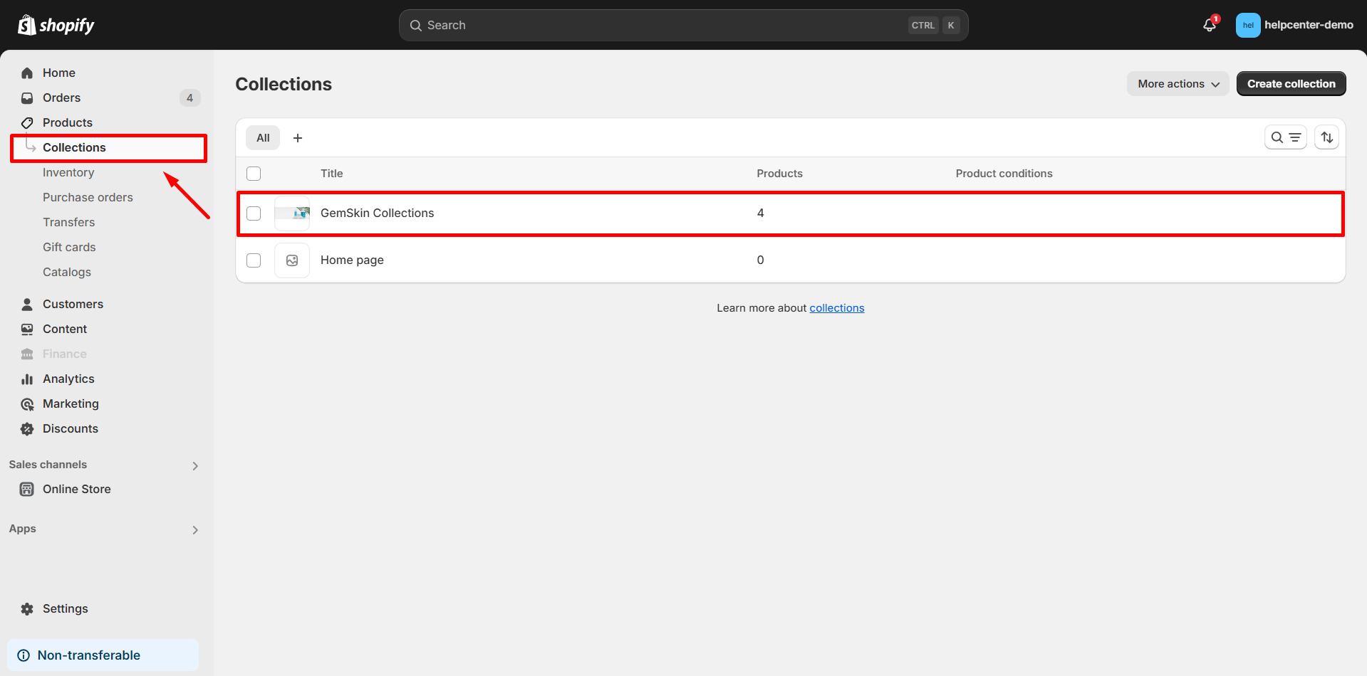 Collection Title Element - Help Center