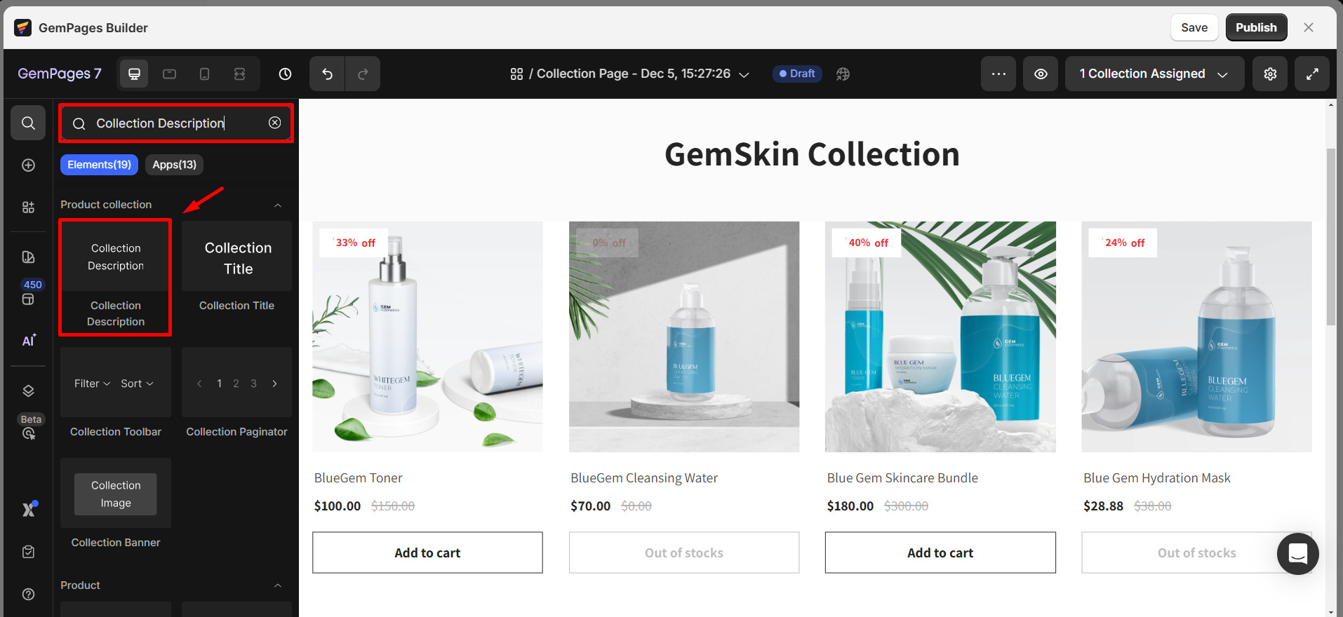 Collection Description Element - Help Center