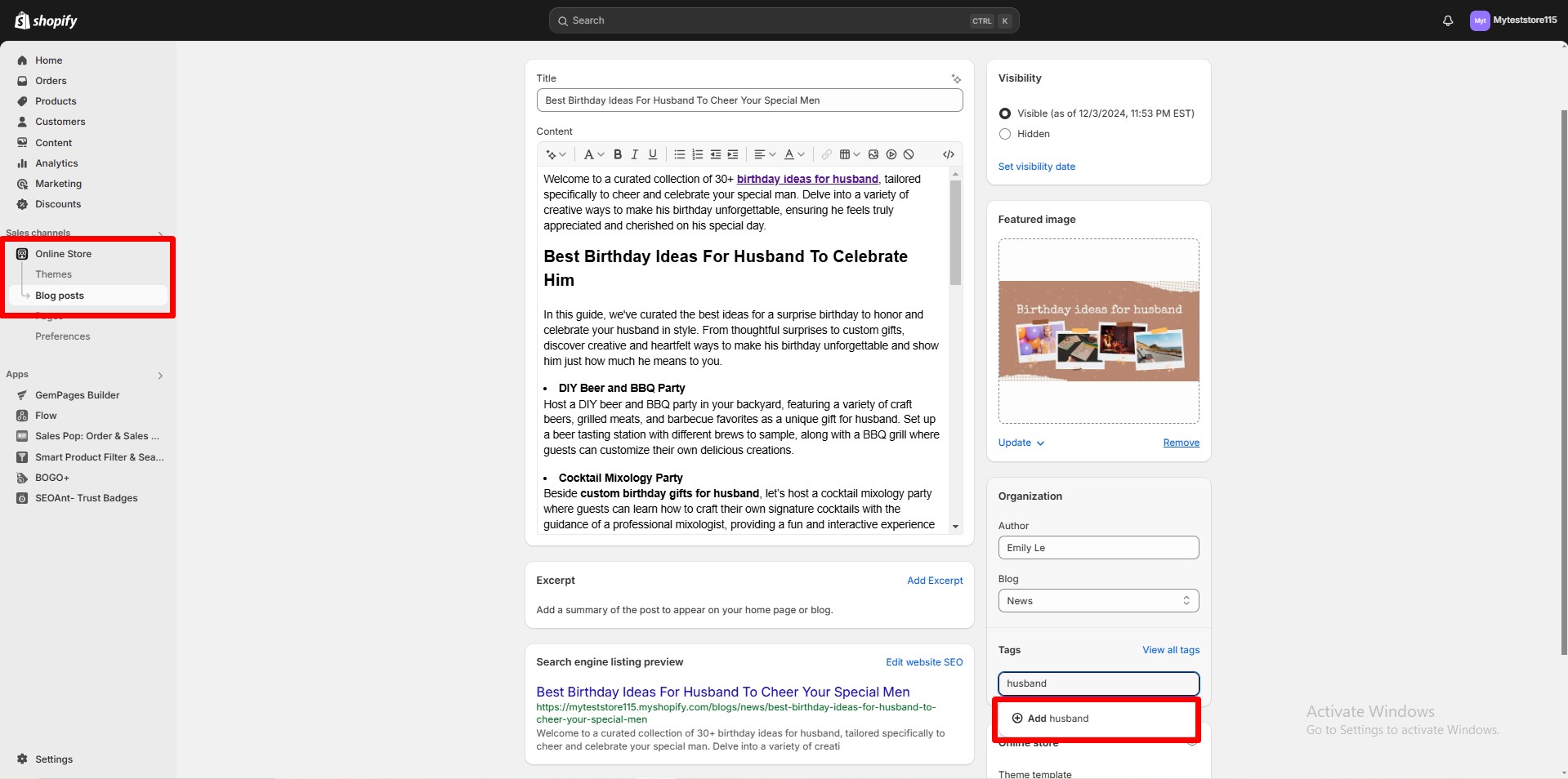 Article Tag Element - Help Center