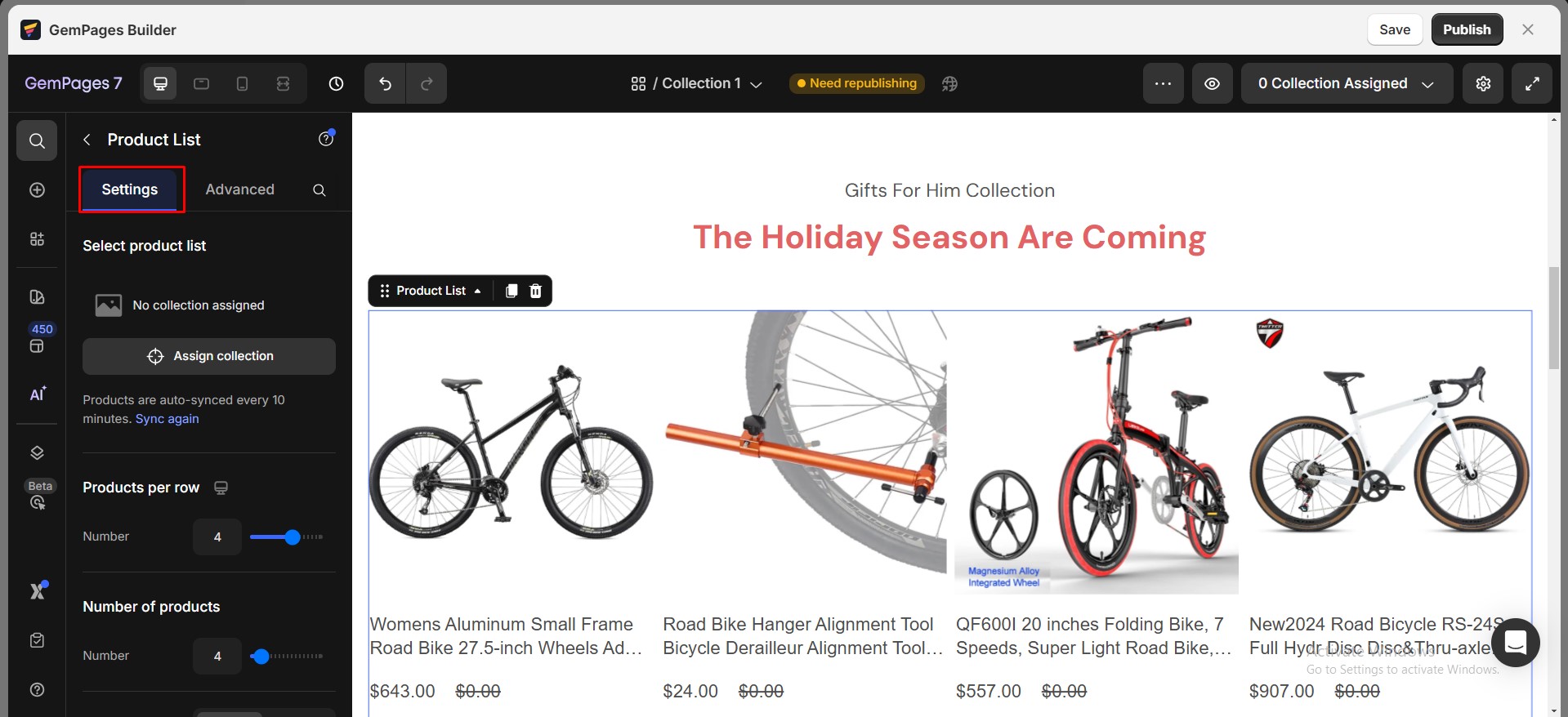 Create Product List Element - Help Center