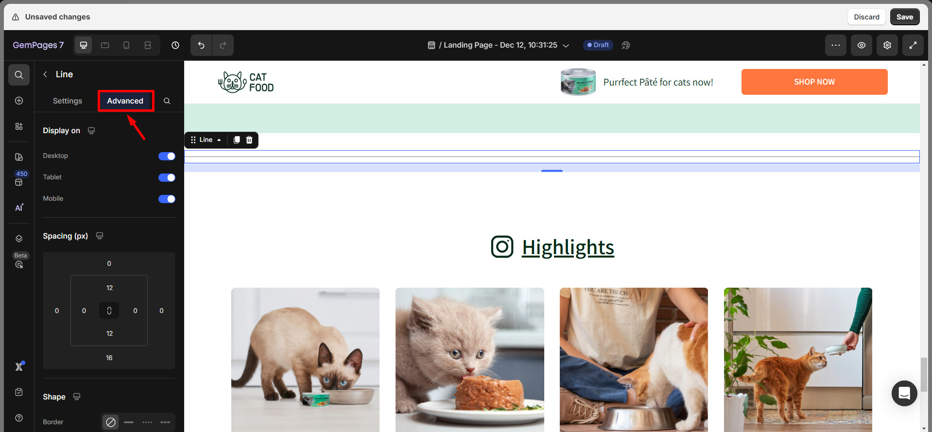 Line (Divider) Element - Help Center