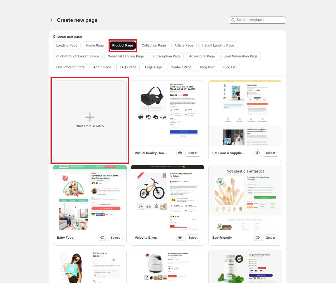 Create a New Product Page - Help Center