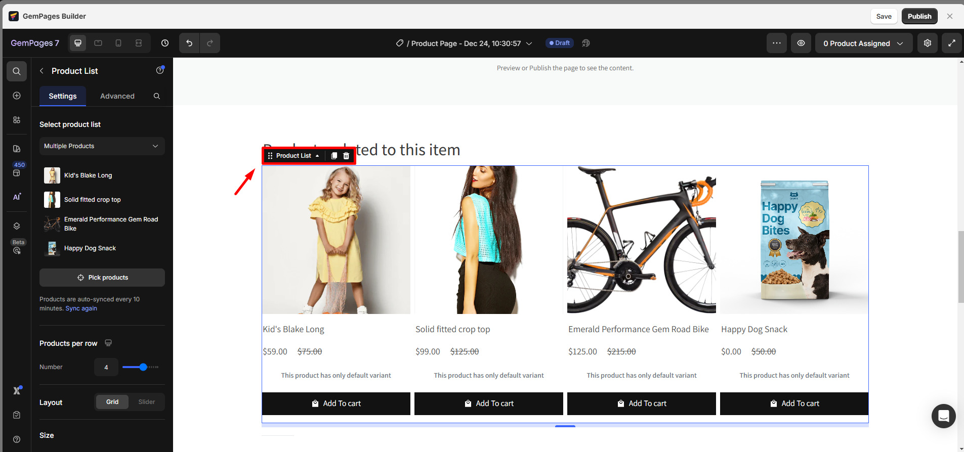 Add Related Products with Product List Element - Help Center