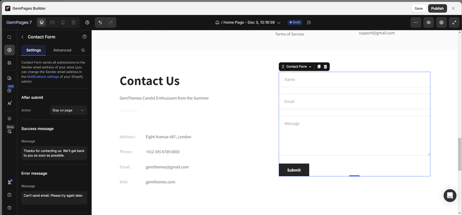 Design a Better Contact Us with GemPages - Help Center