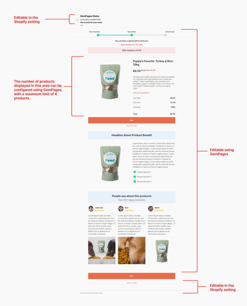 The Limitation in Designing Post-purchase Page with GemPages - Help Center