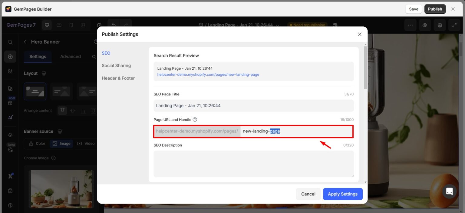 How can I change the URL of my landing page? - Help Center