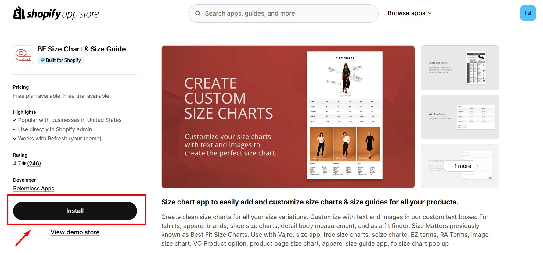 BF Size Chart & Size Guide - Help Center
