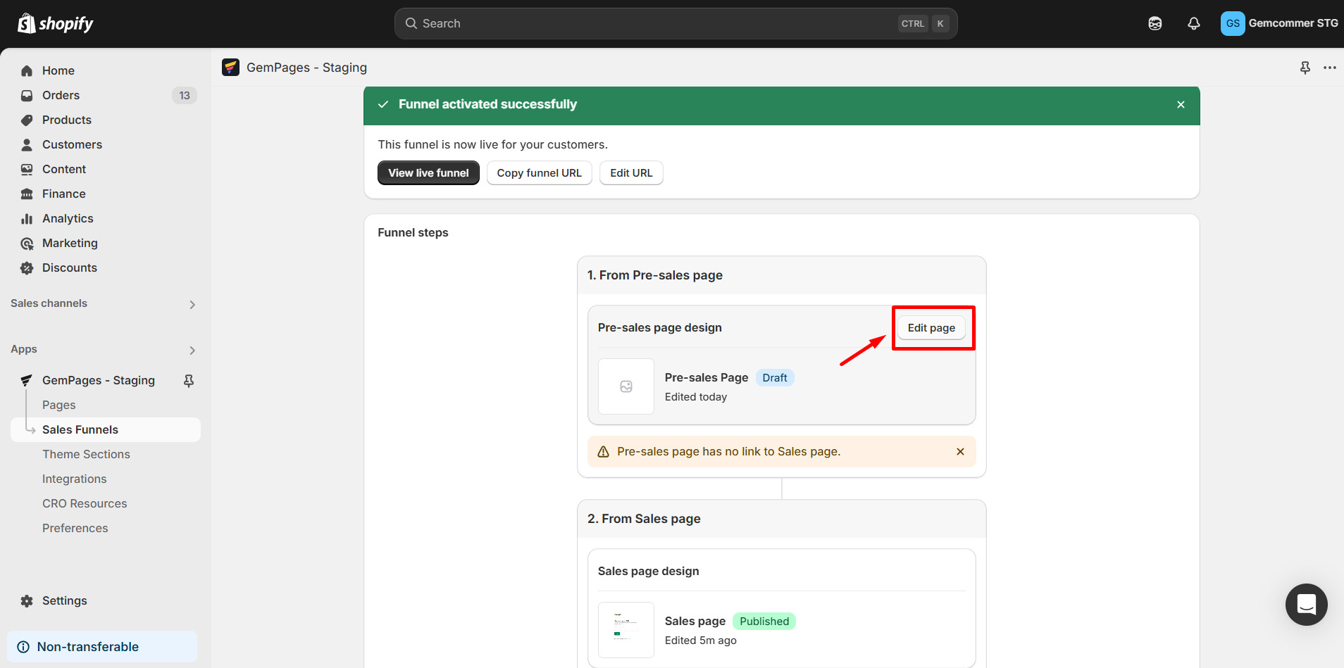 How to Link Your Pre-sales Page to the Sales Page - Help Center