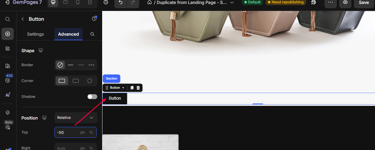 How to place Button over an Image? - Help Center