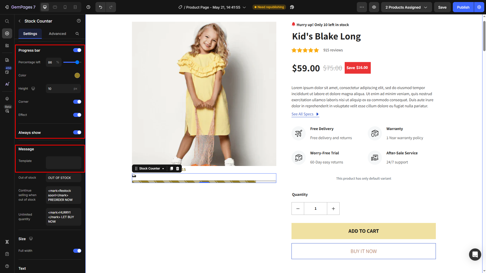 Create a Shipping Progress Bar in GemPages - Help Center