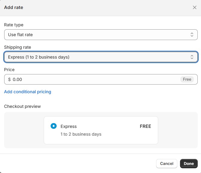 How to Change Shipping Cost/Set Postage Cost on Shopify - Help Center
