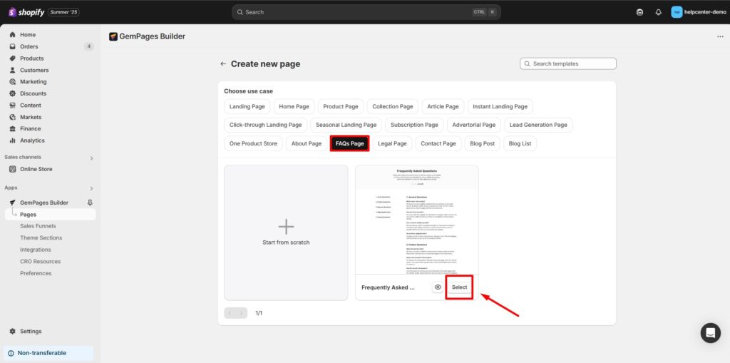 Create a FAQ Page with GemPages Template