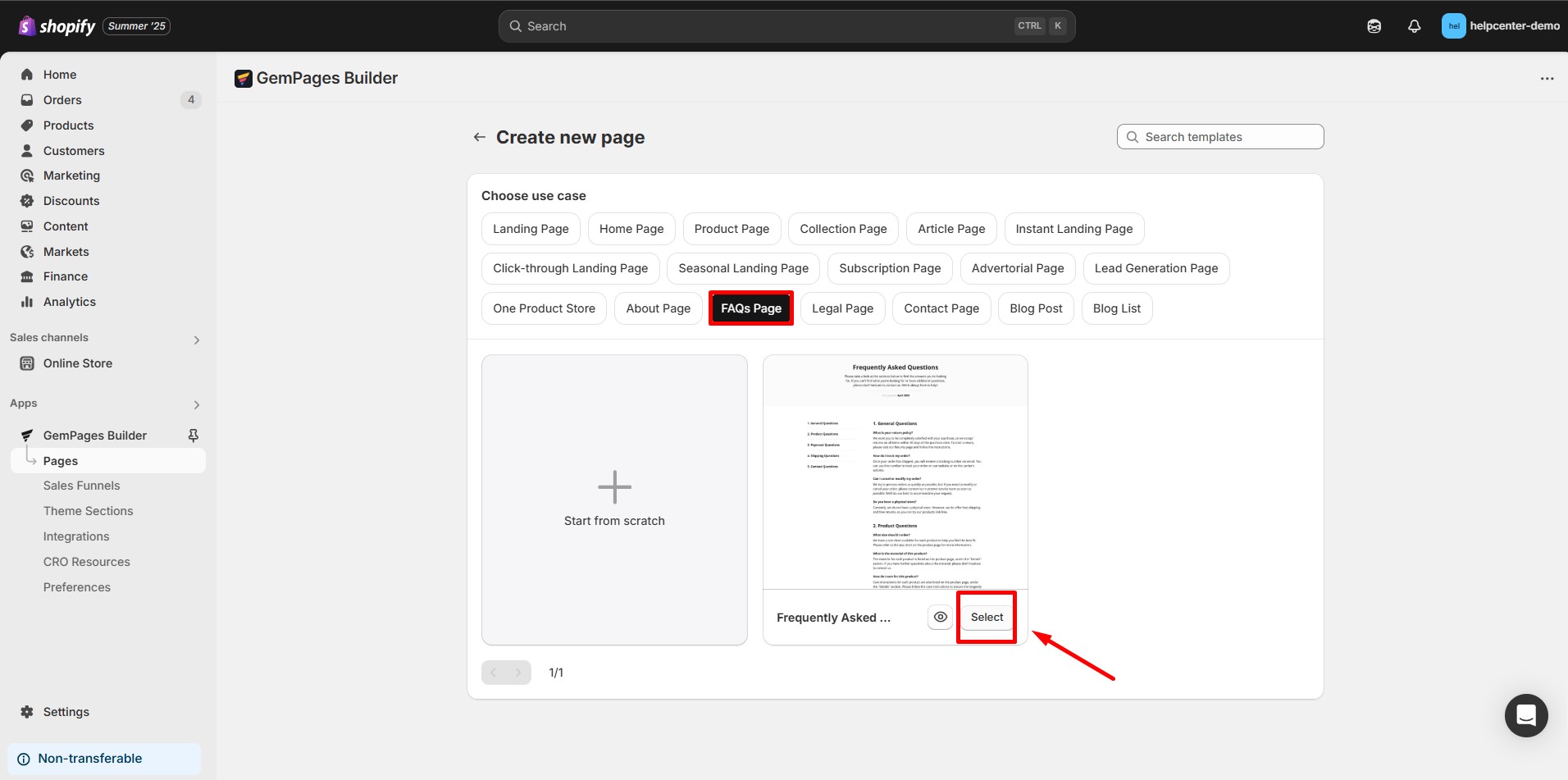 Create a FAQ Page with GemPages Template
